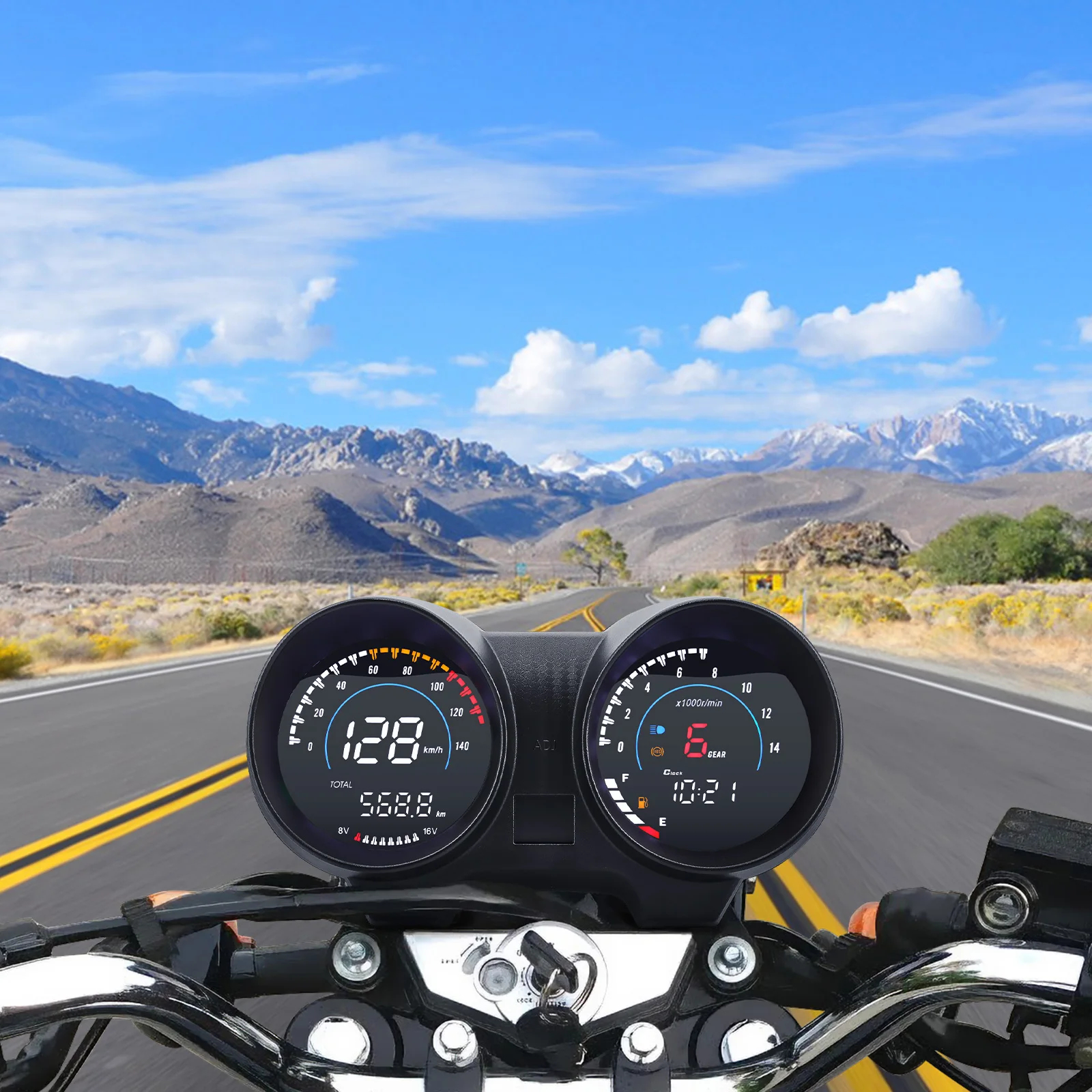 Motorcycle-Digital-Dashboard-Speedometer-Odometer-MPH-KMH-RPM-Meter ...