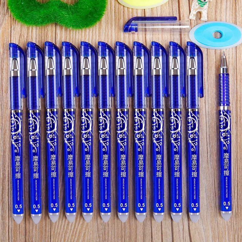 Erasable Gel Pens Refills Set 0.5 Mm Fine Point Blue/black Kawaii ...