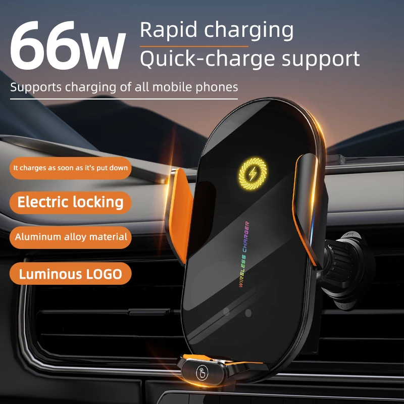 Car Wireless Phone Holder Stand 66W Fast Charging Station Charger Auto ...