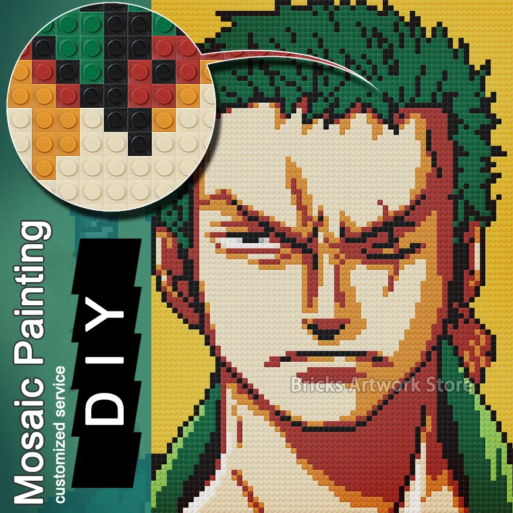 Customized-Pixel-Art-Mosaic-Painting-64x64-Studs-Bricks-Custom-Photo ...