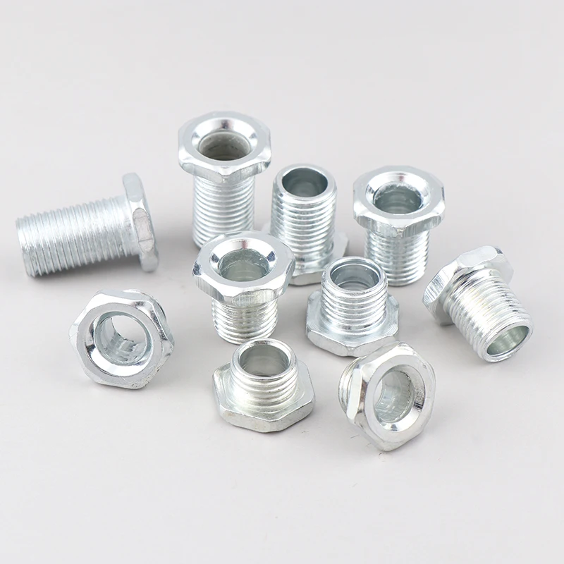 10PCS M10 Threaded Tube With Nut For Lamps Hollow Screw Metal Pipe ...