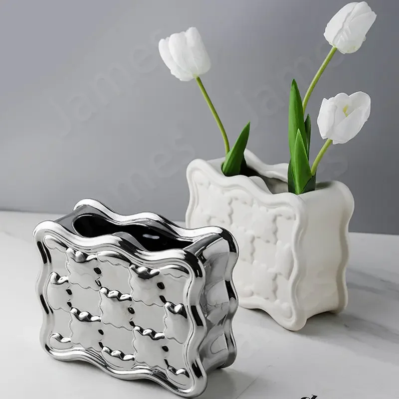 Simple-Solid-Color-Vase-Nordic-Style-Ceramic-Vase-Decorative-Ornaments ...