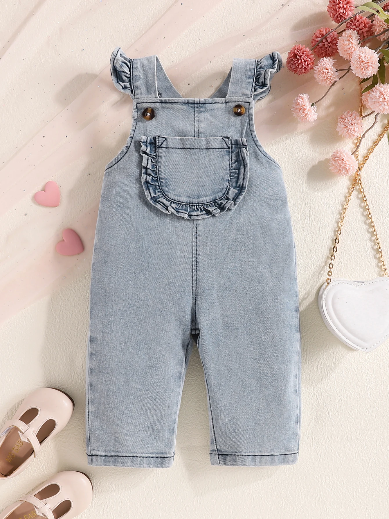 Baby-Girls-Solid-Denim-Overalls-Child-Jean-Bib-Pants-Infant-Jumpsuit ...