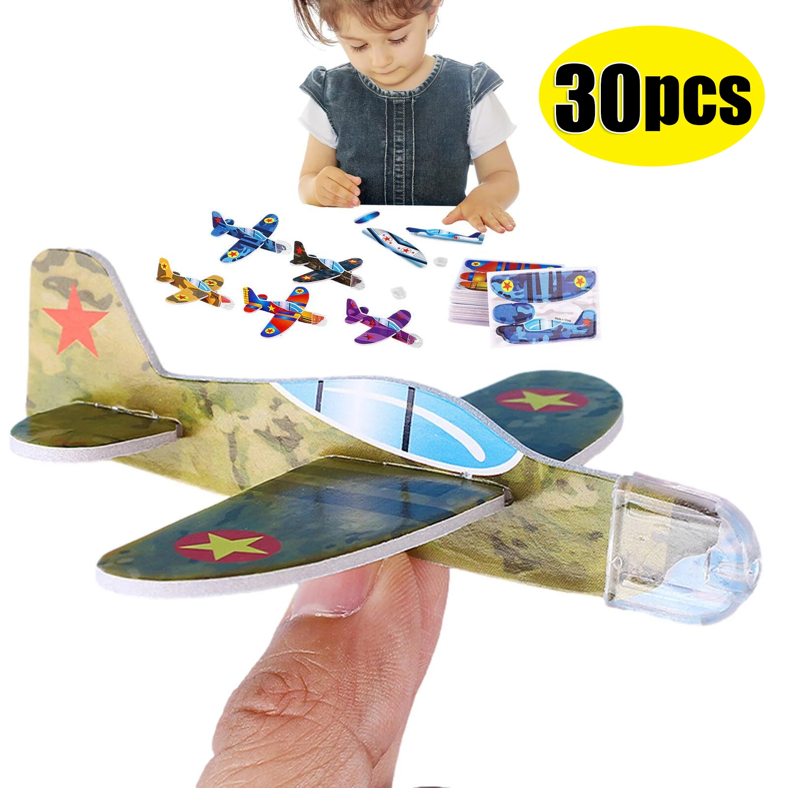 30Pcs-Wholesale-Mini-Foam-Airplane-Toy-Hand-Throw-Flying-Planes-Kids ...