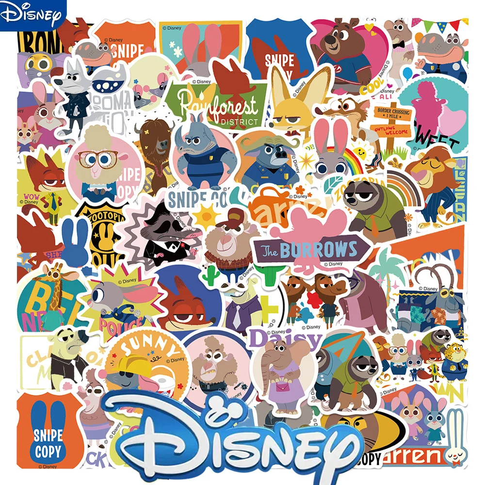 50pcs-Disney-Zootopia-Cartoon-Cute-Stickers-for-Kids-Decoration-Decal ...