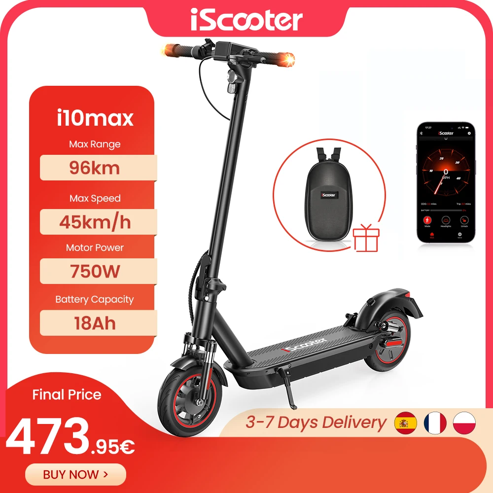 iScooter-i10max-Electric-Scooter-18Ah-750W-Scooter-10inch-Foldable-Kick ...