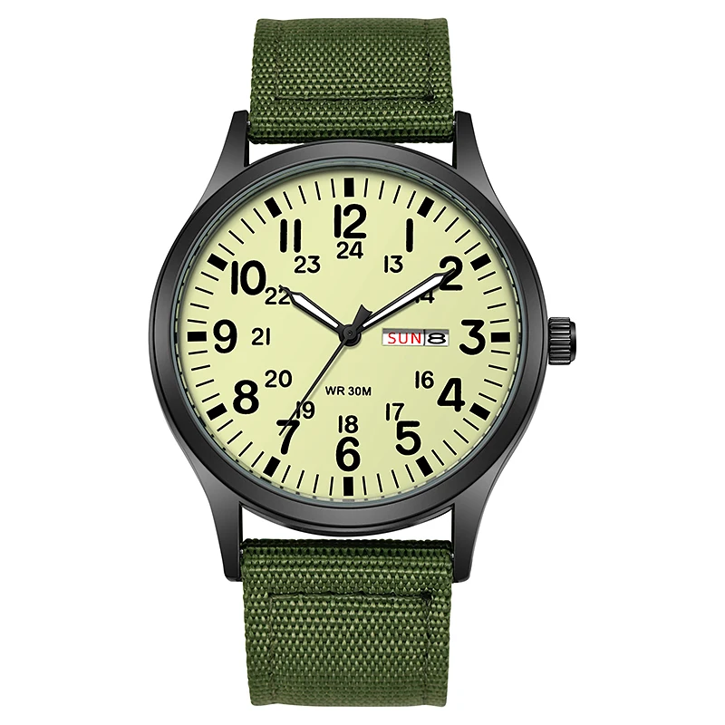 2024-TPW-Field-Watch-Easy-Reading-Fabric-Strap-24-Hours-Display-Quartz ...