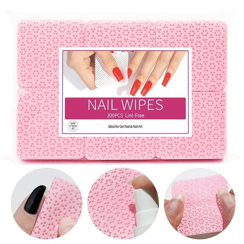 300pcs-pack-Cotton-Gel-Nail-Polish-Remover-Wipes-Manicure-Napkins-Lint ...