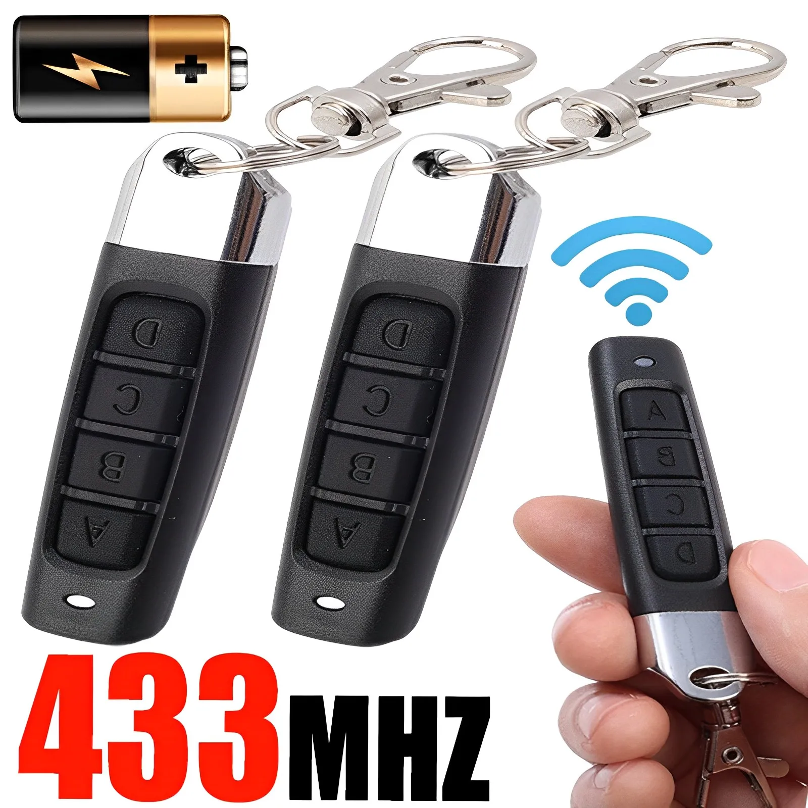 433MHZ Copy Remote Control Auto 4 Channe Code Garage Gate Door Opener Remote Control Duplicator ...