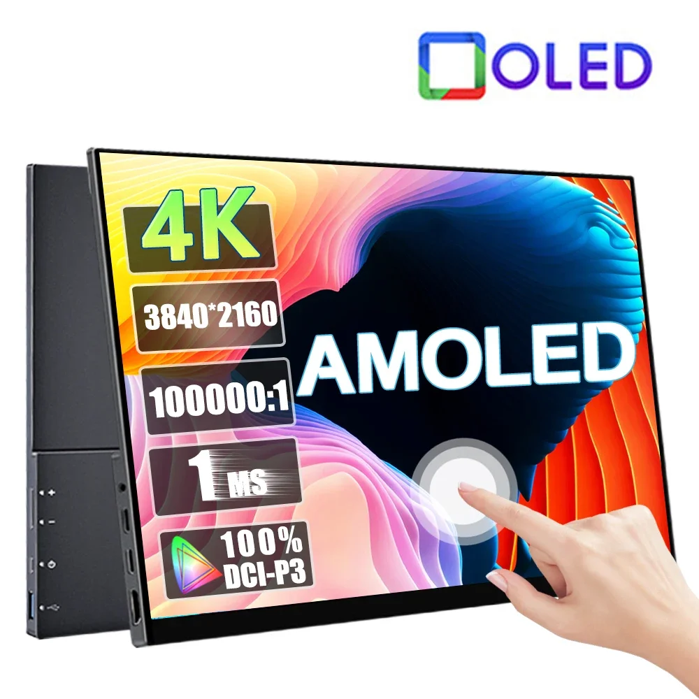 13-3-15-6-Inch-4K-AMOLED-Touch-Screen-Portable-Monitor-3840-2160-550Nit ...