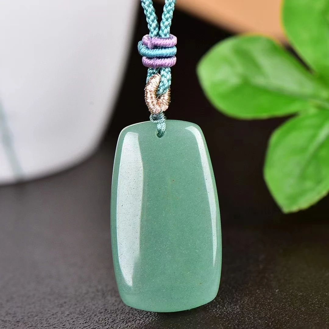 Aventurine-Jade-Pendant-Natural-Green-Stone-Gemstone-Necklace-Pendants ...