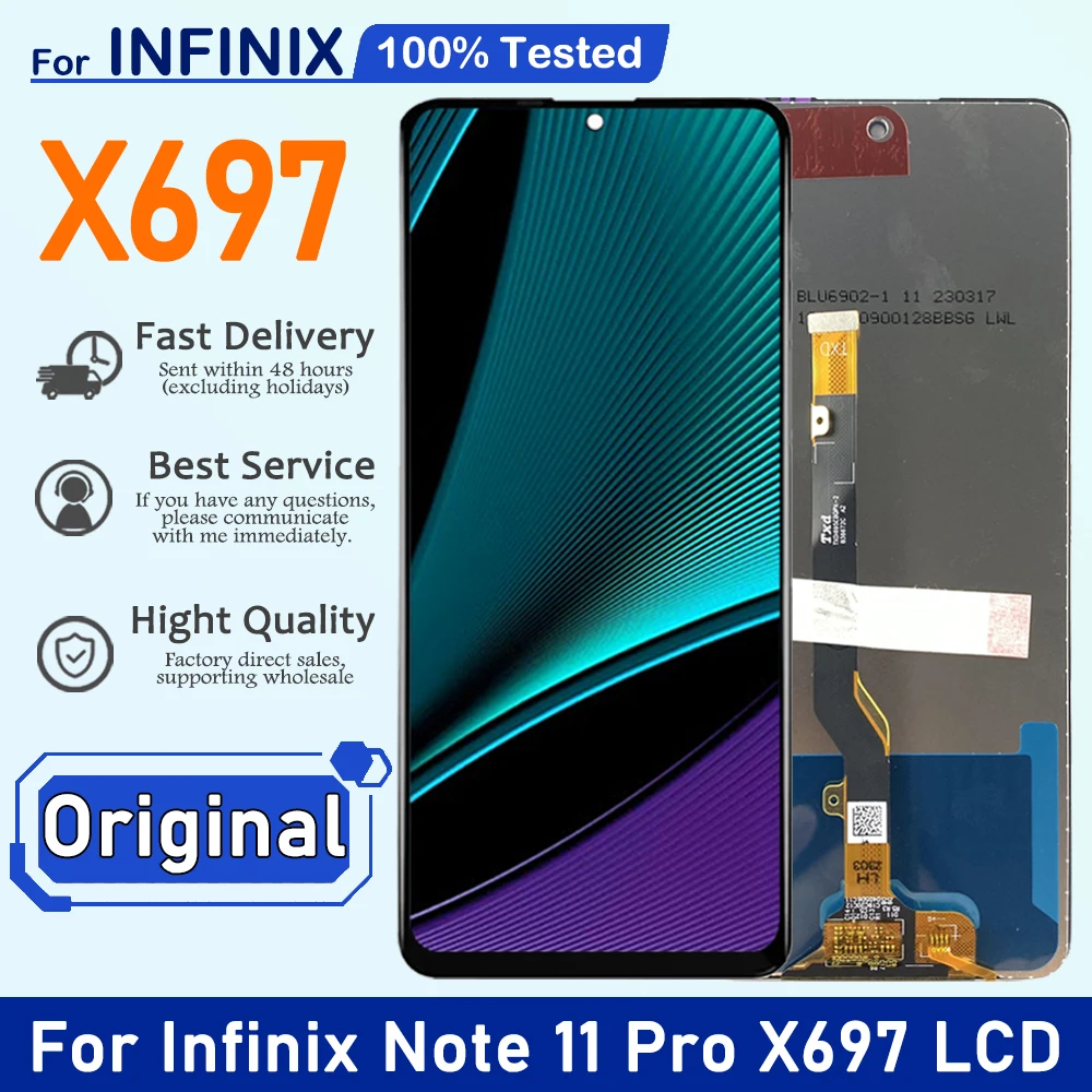 Pantalla LCD de 6,95 pulgadas para Infinix Note 11 Pro X697, montaje de ...