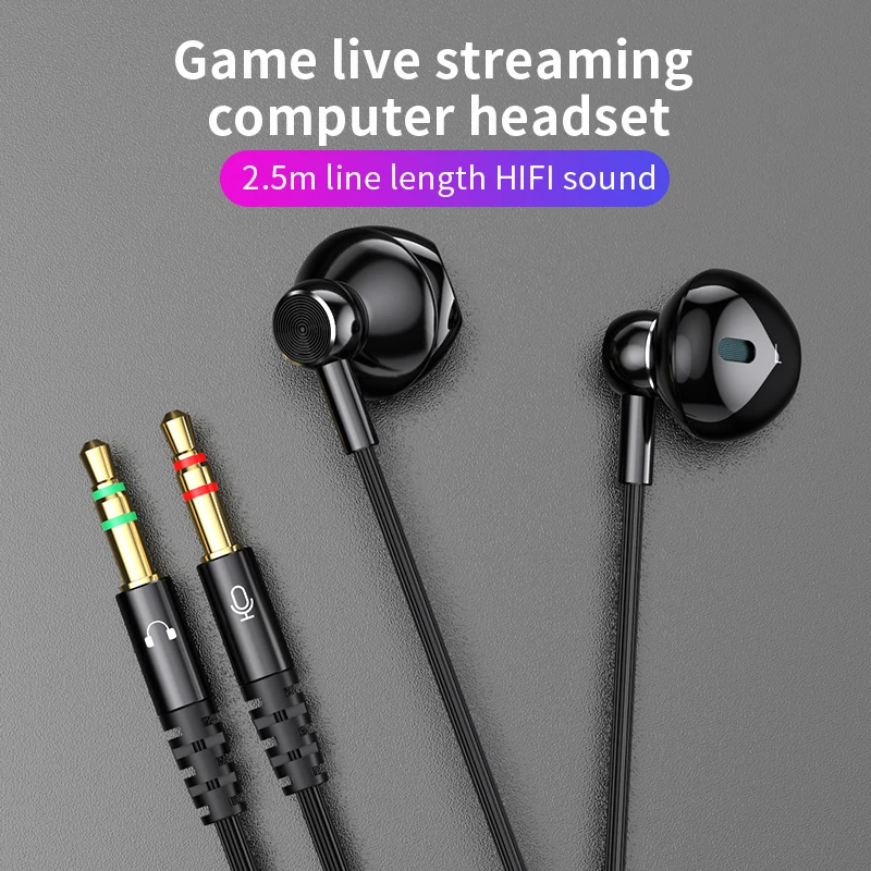 Wired-Earphone-with-Microphone-Wire-controlled-in-ear-Headphone-for ...