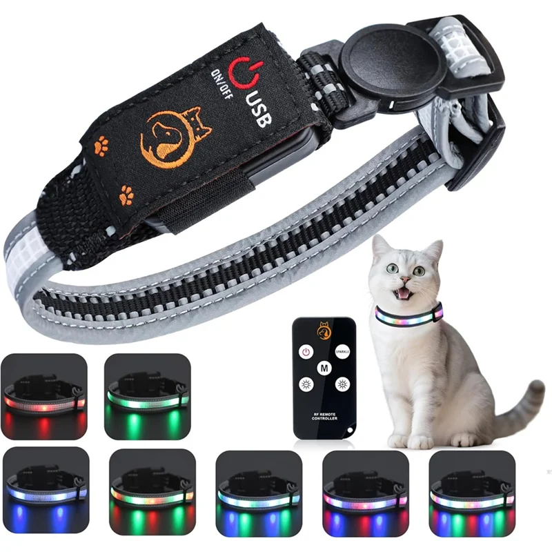 【RECOMENDAR】For Night Cat Collar, Rechargeable Waterproof LED Light For ...