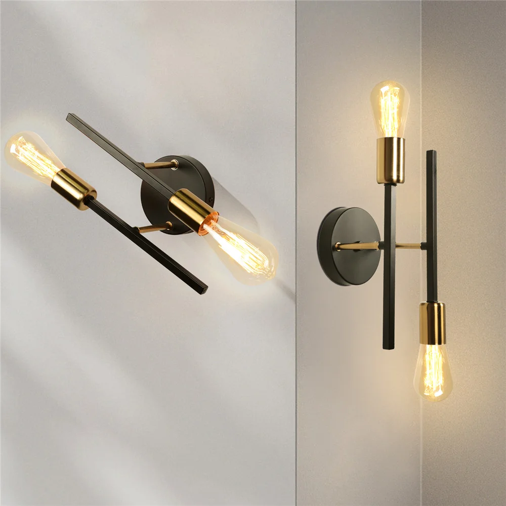 Modern Creative Wall Light Fixtures 2-Heads Ceiling Lighting Minimalist ...