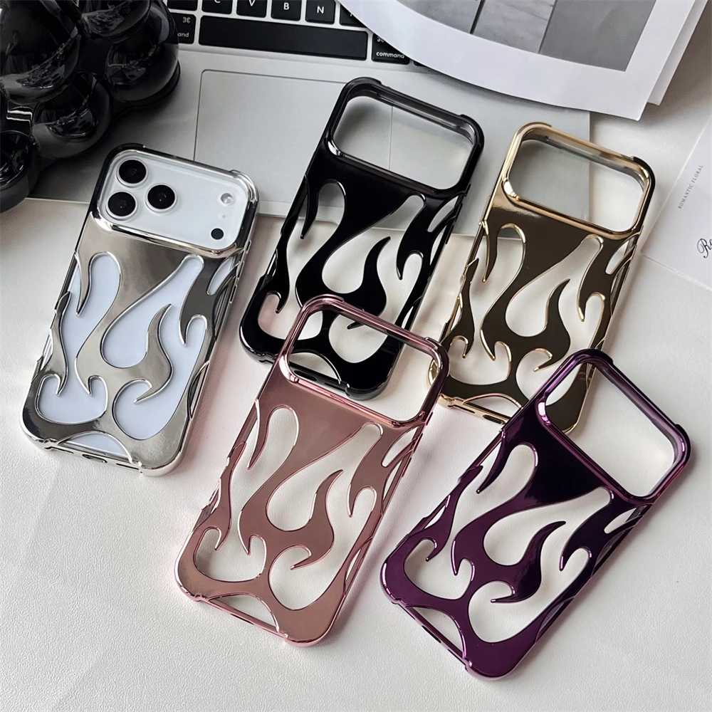 INS Fashion Cool Flame Pattern Phone Case For iPhone 16 15 13 12 11 14 ...