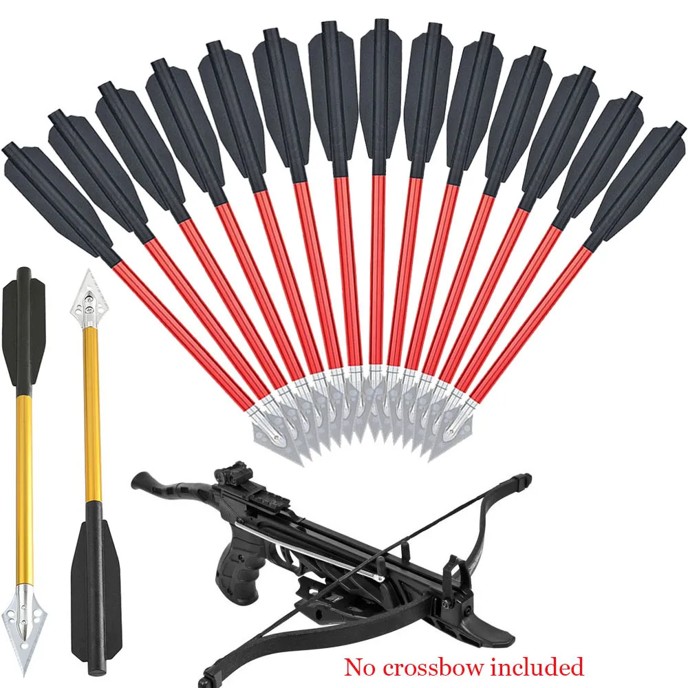 6.7 inch Crossbow Bolts Aluminum Crossbow Arrows Steel Hunting ...