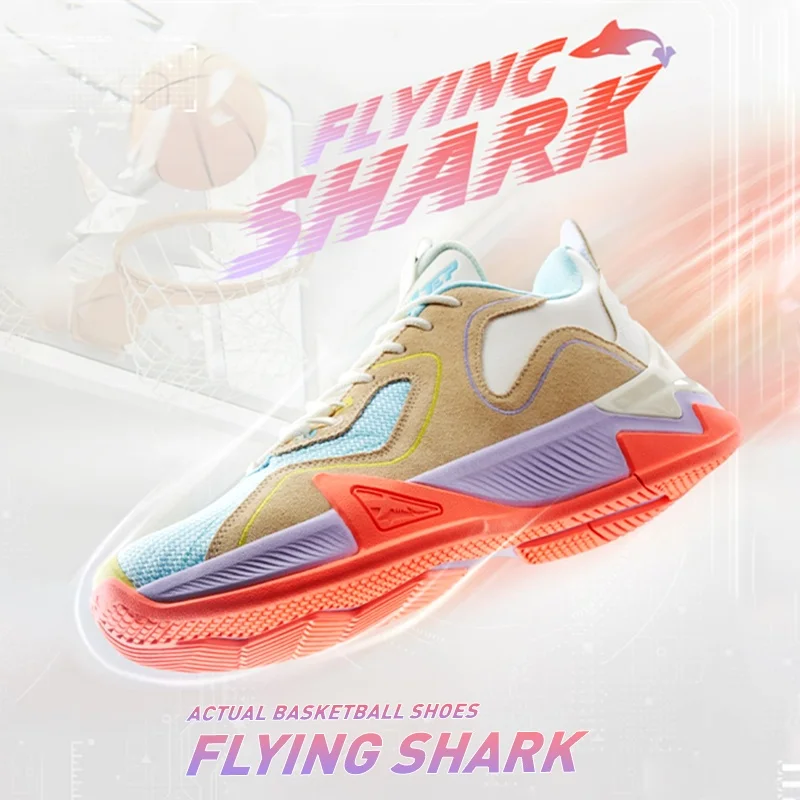 Xtep-Flying-Shark-2023-Basketball-Shoes-Men-Mid-Top-Wear-Resistant ...