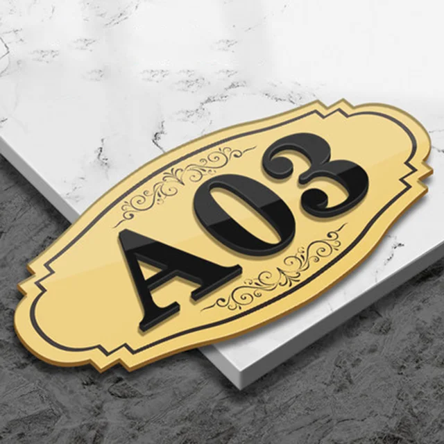 House Number Door Sign Plate ,Custom-made,Combination English 3D ...