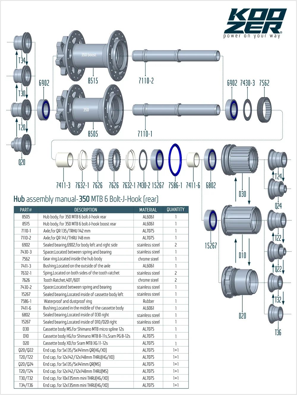 Koozer 350 задняя втулка для MTB велосипеда | AliExpress