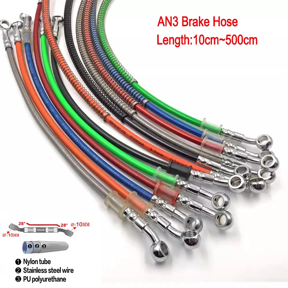 10cm-500cm-Motorbike-Braided-Oil-Hoses-Line-Tube-Pipe-Motorcycle ...
