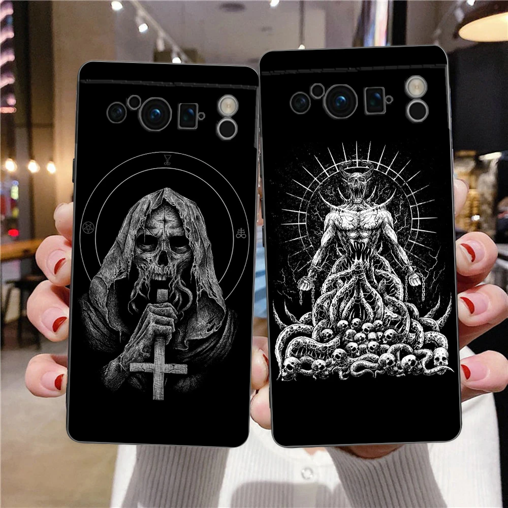 Pentagram-Demonic-Satanic-Phone-Case-For-Google-Pixel-8-A-7-6-Pro-Soft ...