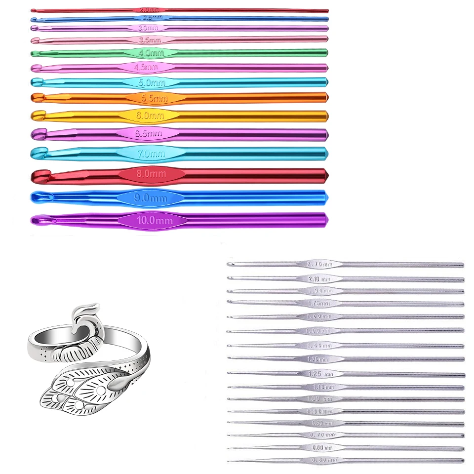 Multiple-Sizes-Crochet-Hooks-Set-Needle-Knitting-Set-Crochet-Needles ...