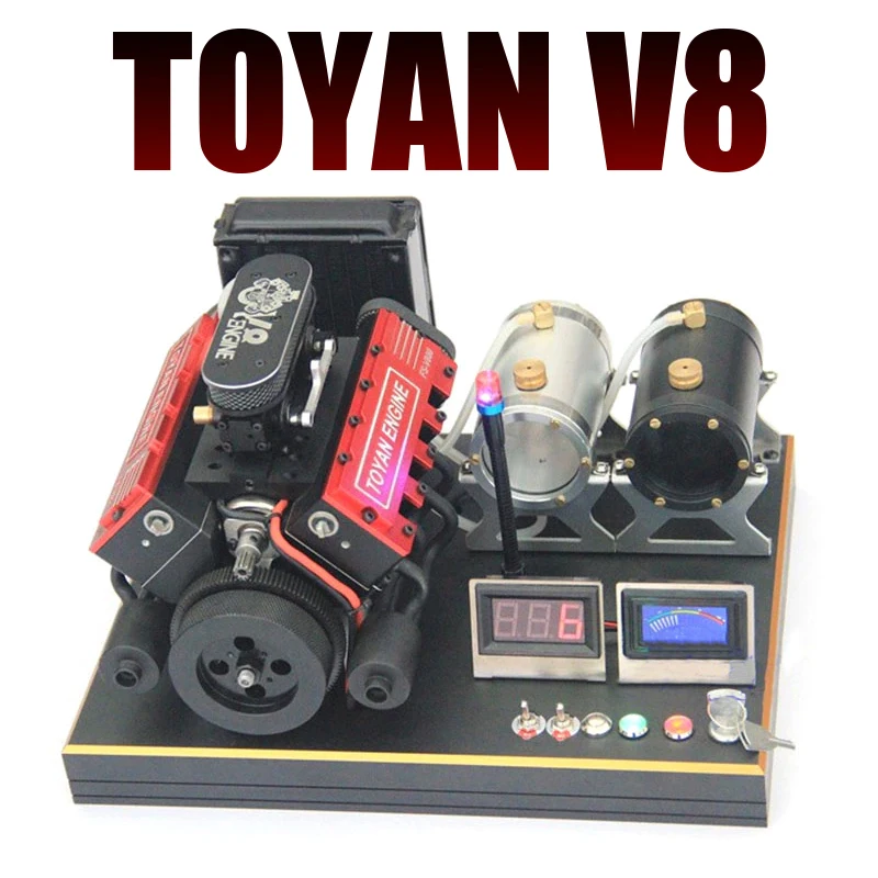 TOYAN-V8-Engine-Model-Toy-Miniature-Metal-Full-Set-with-Base-Heat-Head ...