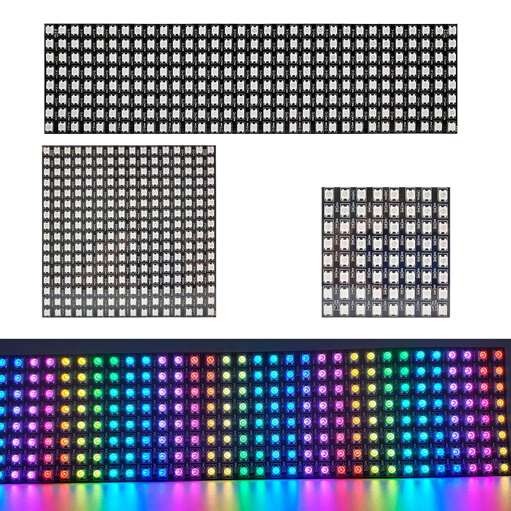 WS2812B WS2812 LED RGB Pixel Panel Light Digital Flexible Matrix Screen ...
