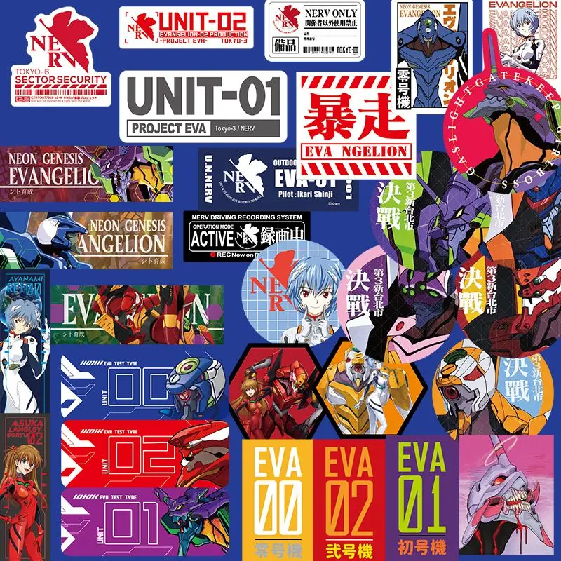 30-pieces-of-Anime-Neon-Genesis-Evangelion-EVA-first-machine-stickers ...