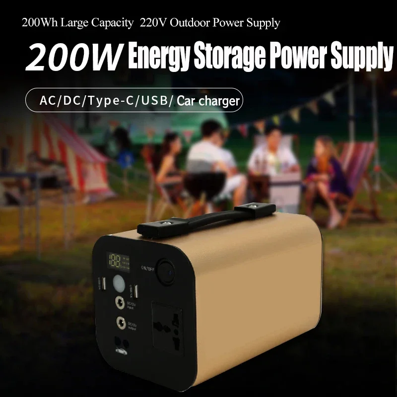 200W-Portable-Power-Station-AC-220V-LiFePO4-Battery-Solar-Generator ...