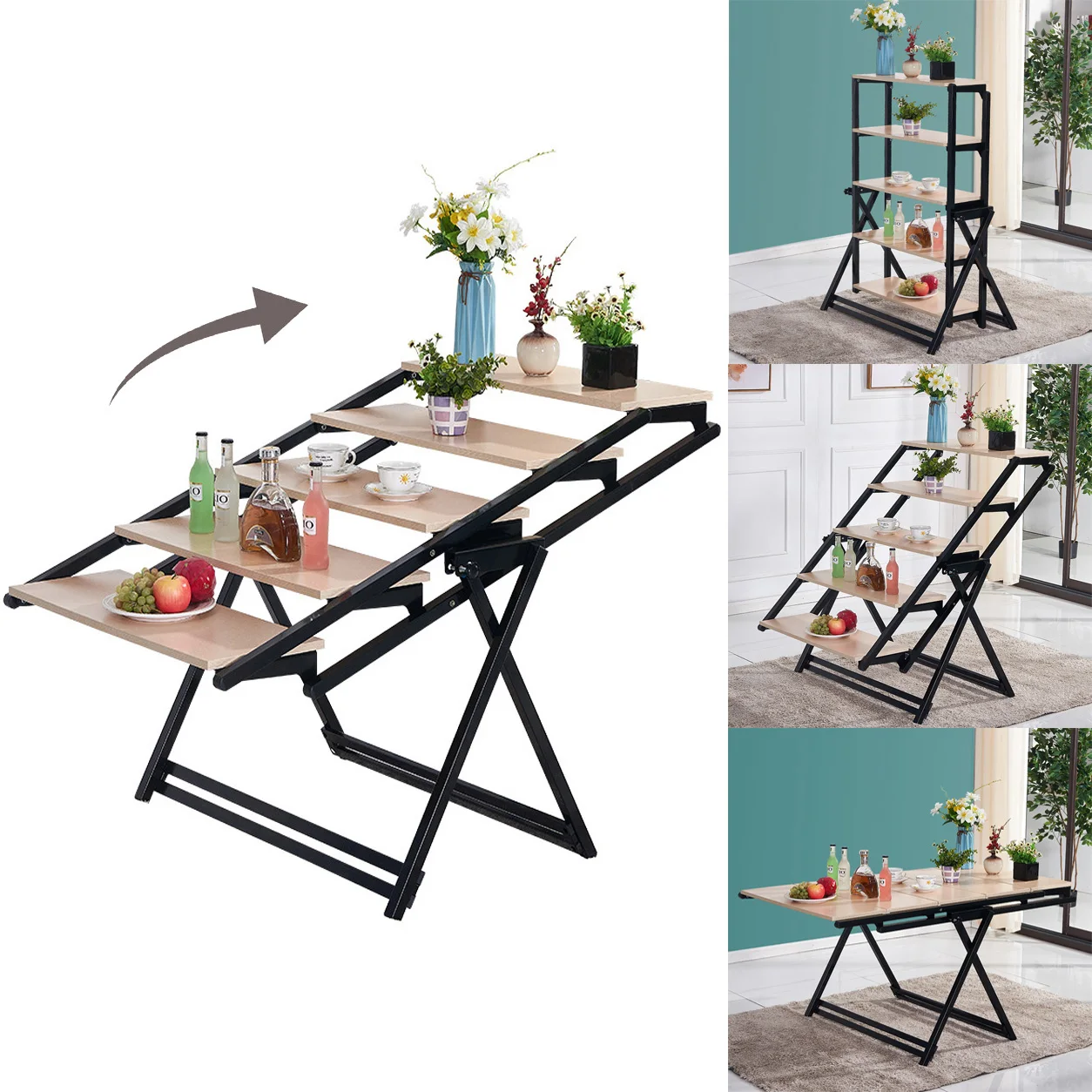 Smart Transforming Furniture, Dining Table to Shelf – Tranquil Home Store
