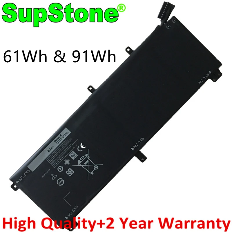 SupStone TOTRM 245RR 7D1WJ H76MV Y758W Laptop Battery For Dell XPS 15 ...