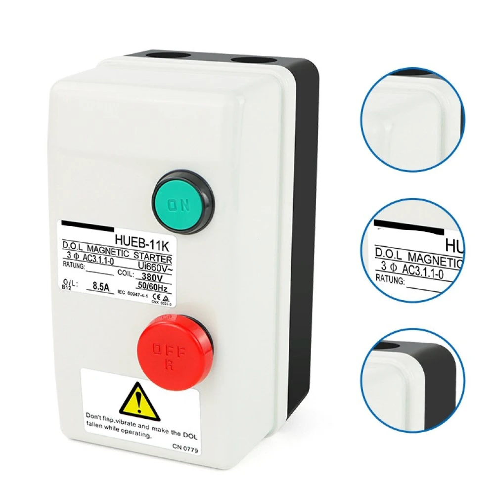 1pc-3Phase-380V-Magnetic-Electric-Motor-Starter-Switch-Waterproof-For ...