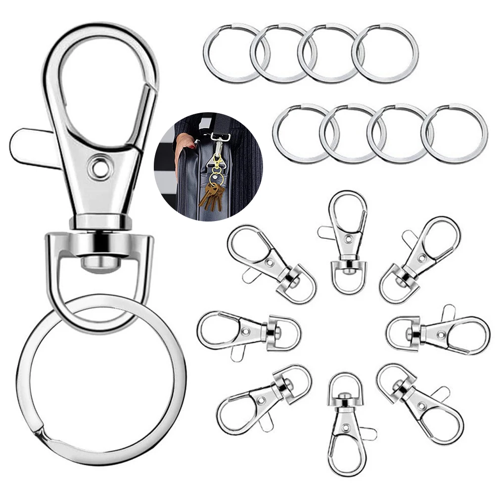 50Pcs Keyring Rings Multifunction Key Chain Hooks with Key Rings Key ...