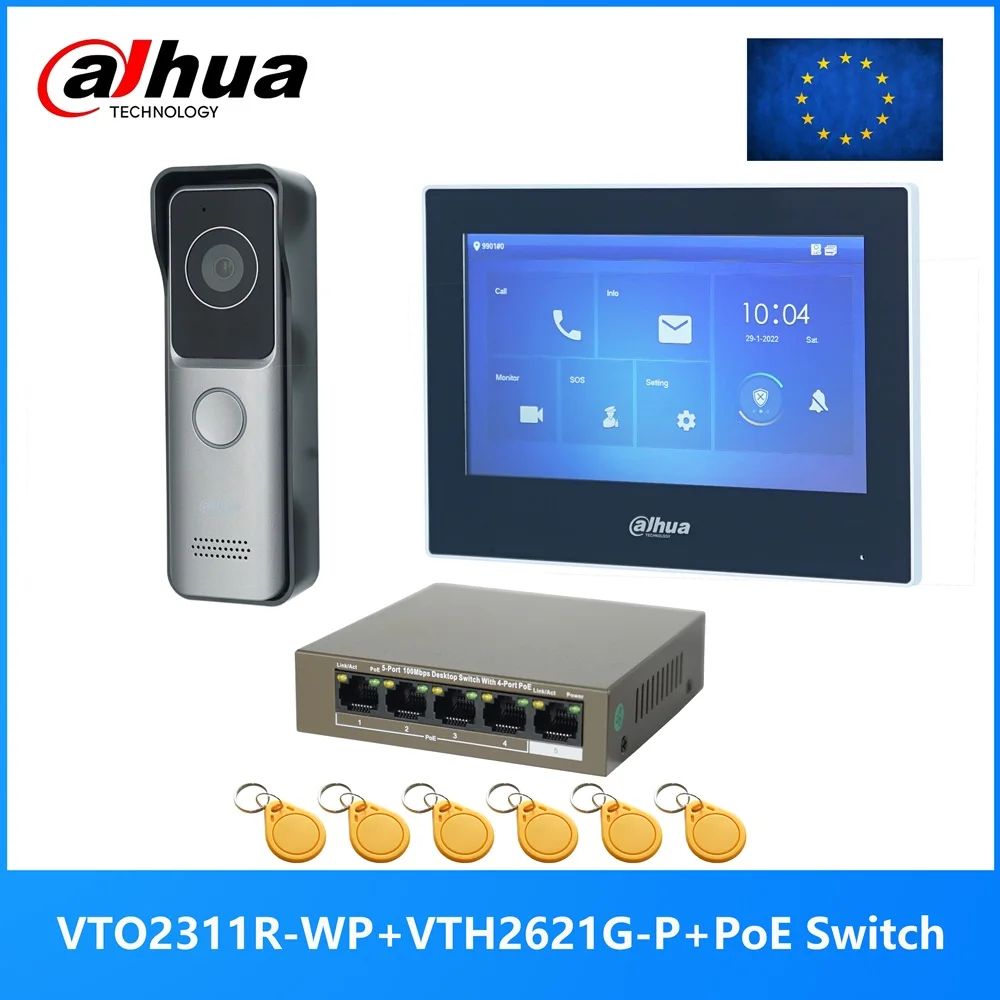 Dahua-Multi-Language-IP-Video-Intercom-KIT-VTO2311R-WP-VTH2621GW-P ...
