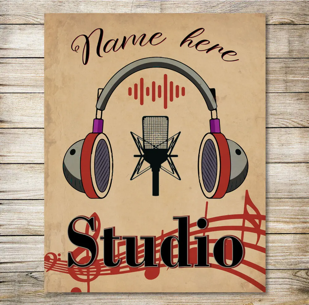 Home Studio Music Decor | Custom Music Plaques | Music Studio Vintage ...