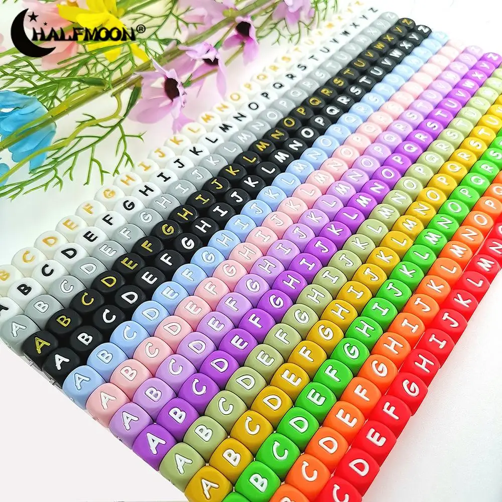 50Pcs-12mm-English-Alphabet-Letter-Beads-Silicone-Beads-for ...