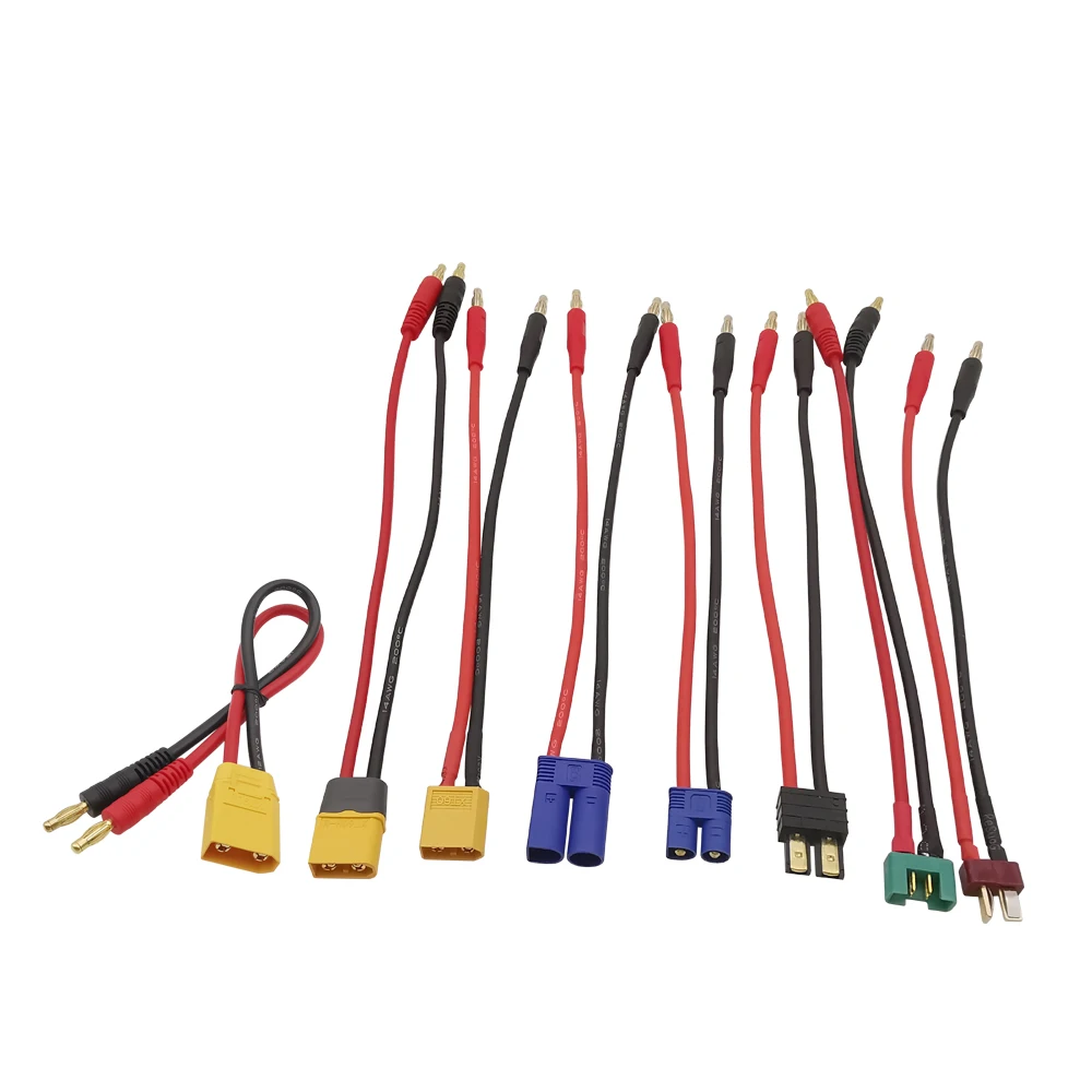 1Pcs-4mm-Banana-Plug-to-XT90-XT60H-XT60-EC3-EC5-TRX-MPX-T-Plug-Charge ...