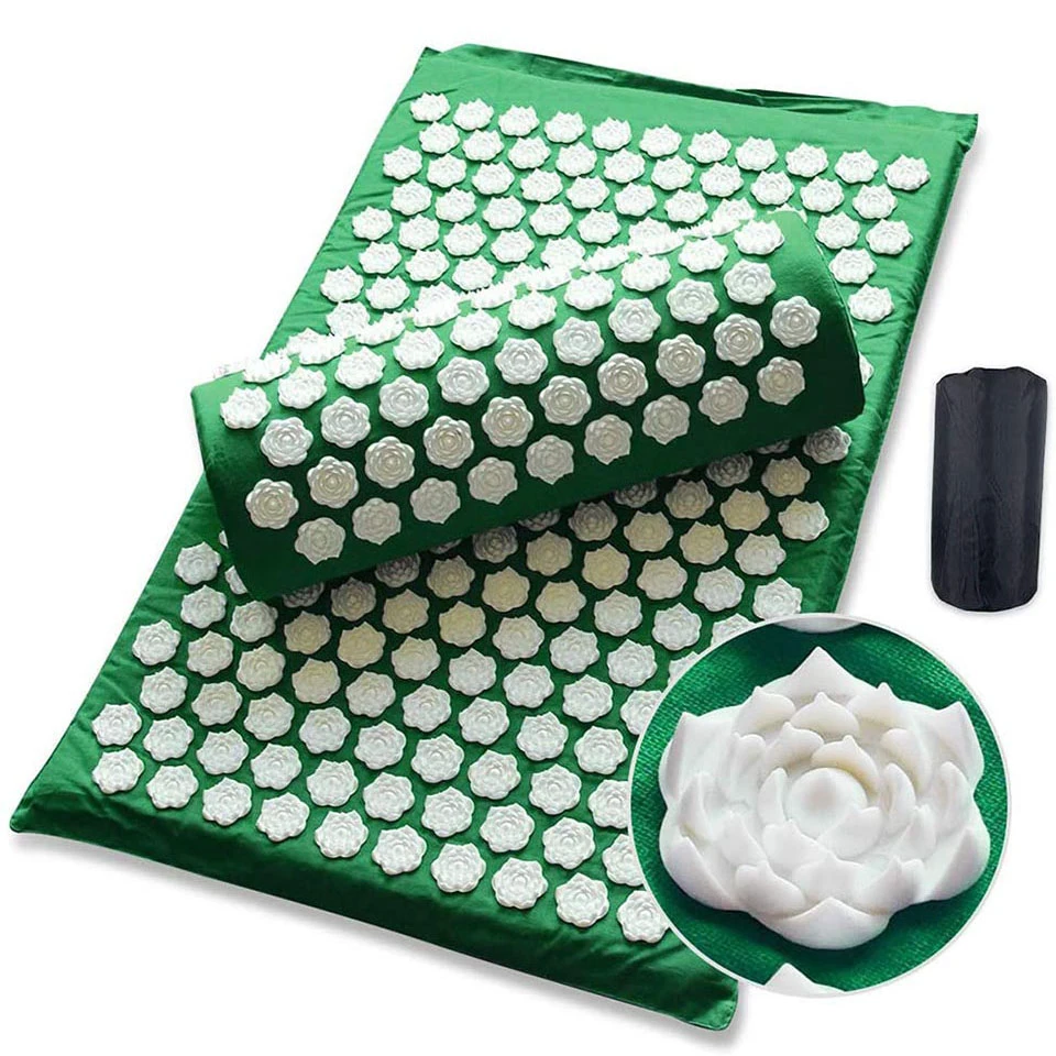 Acupressure Mat Massager Mat Relieve Stress Pain Lotus Spike ...
