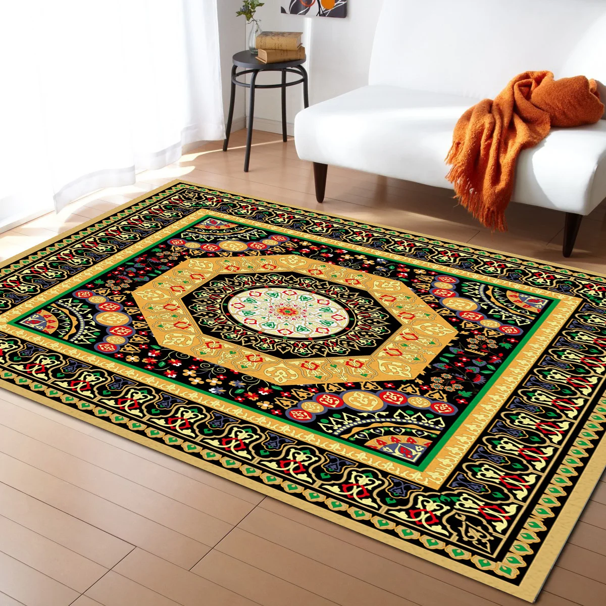 Turkish-Rug-Painting-Living-Room-Carpet-Coffee-Table-Floor-Mat-Study ...