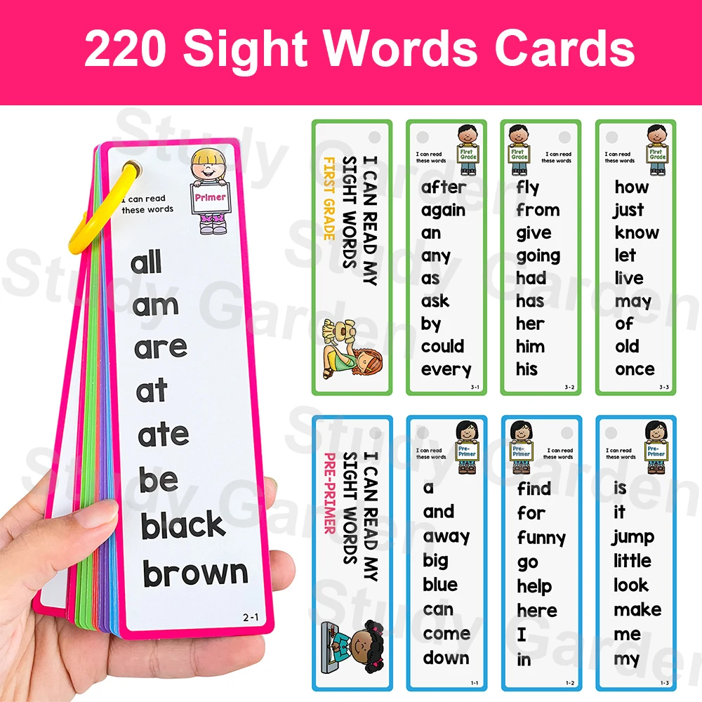 Montessori-220-Sight-Words-Flashcards-High-Frequency-Words-Kindergarten ...