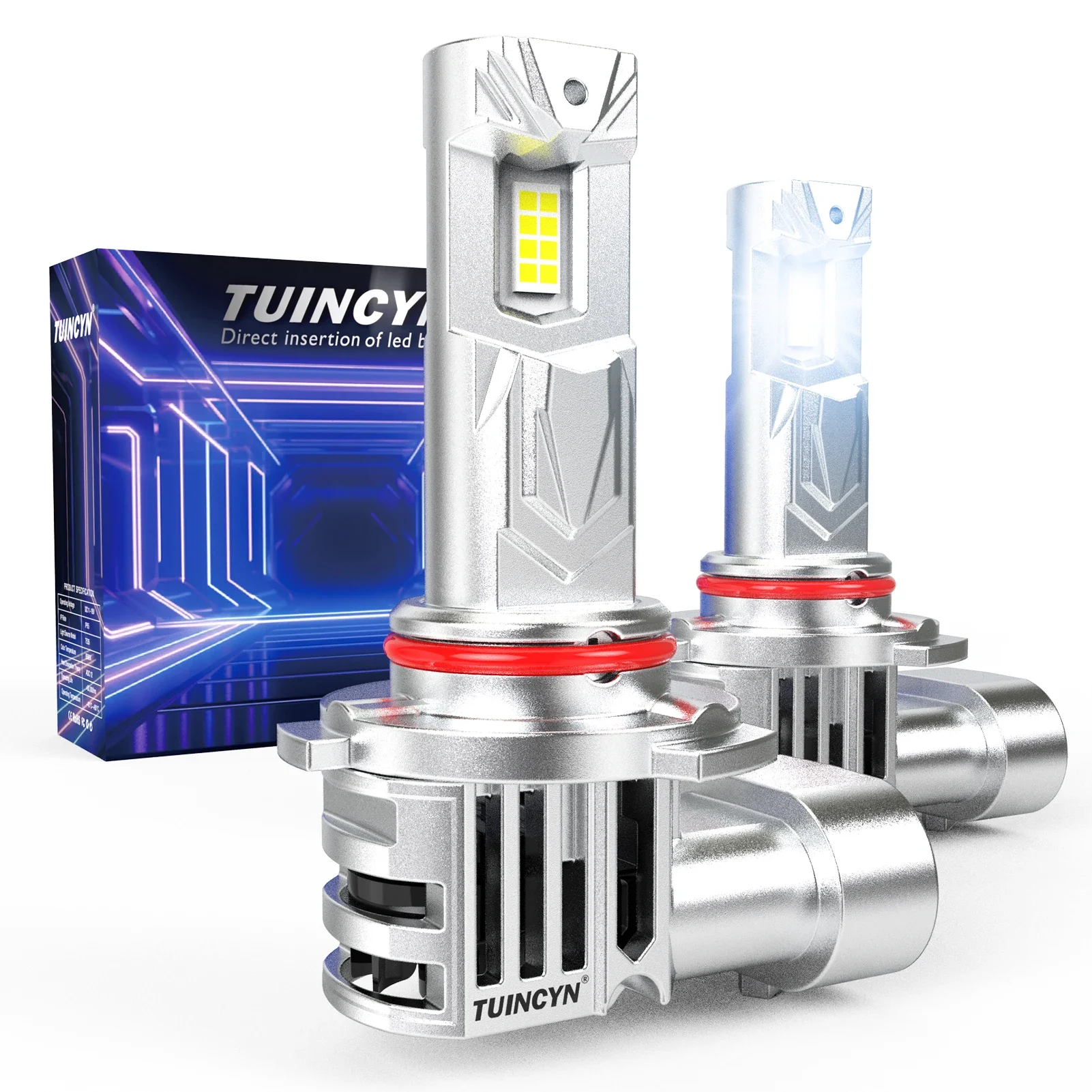 TUINCYN 2pcs 9005 9006 Led Car Headlight with Fan High Power 20000Lm ...