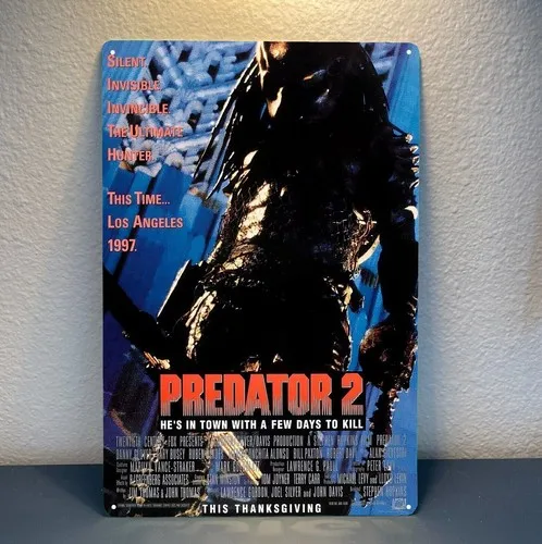 Predator 2 Movie Metal Poster Tin Sign - 20x30cm Plate -aluminum ...