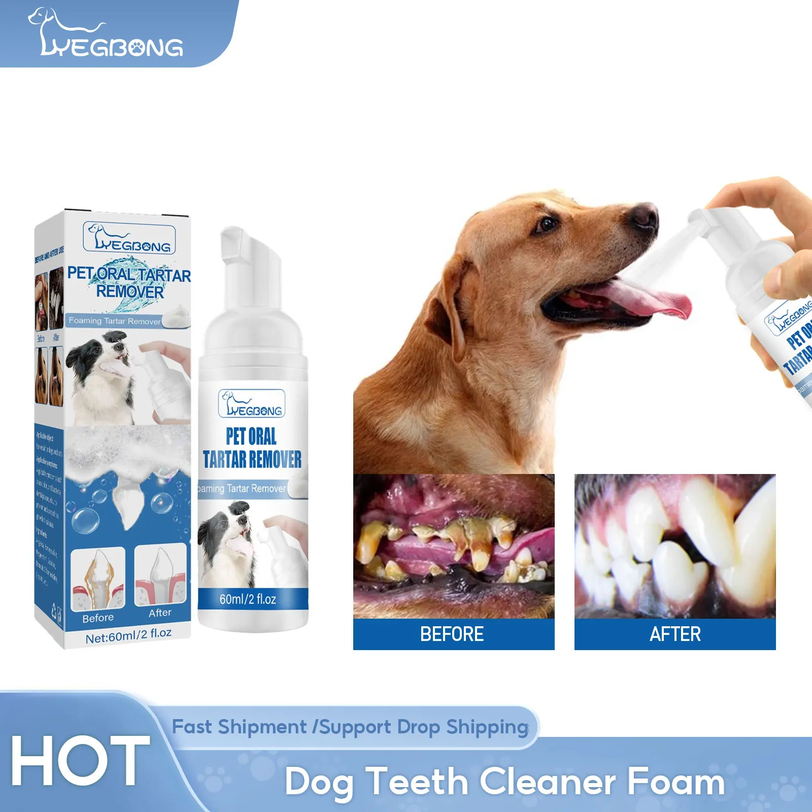 Pet-Teeth-Cleaner-Spray-Tartar-Removal-Mouth-Fresher-Deodorant-Natural ...