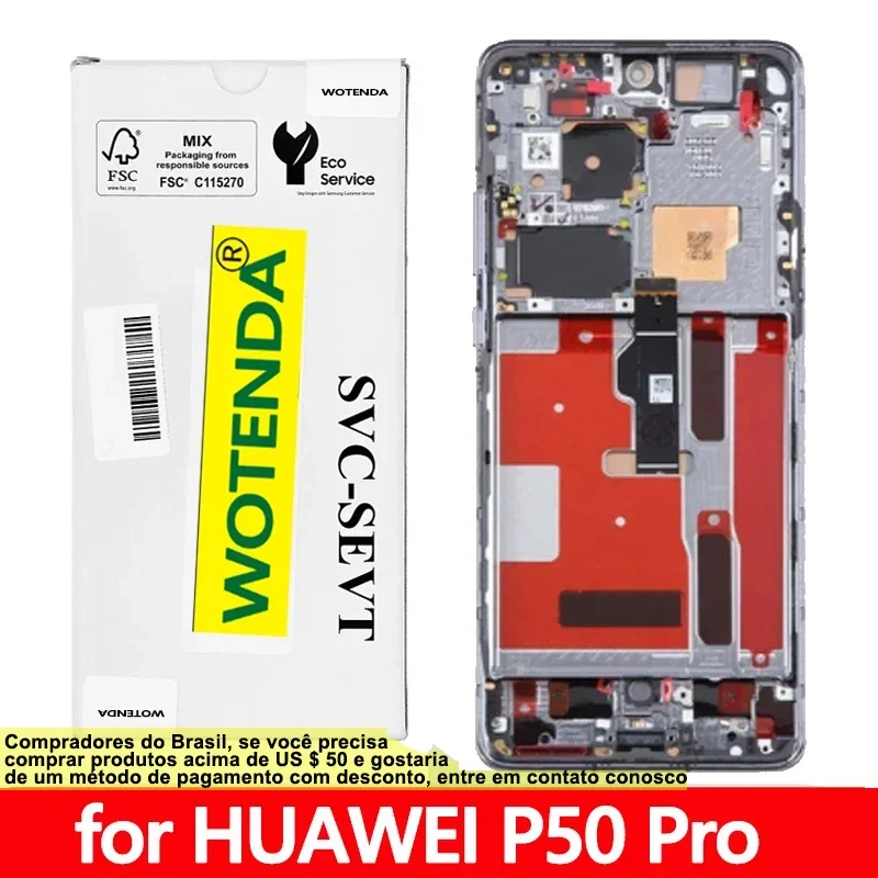 Original 6.6'' OLED Display with frame for Huawei P50 Pro LCD Touch ...
