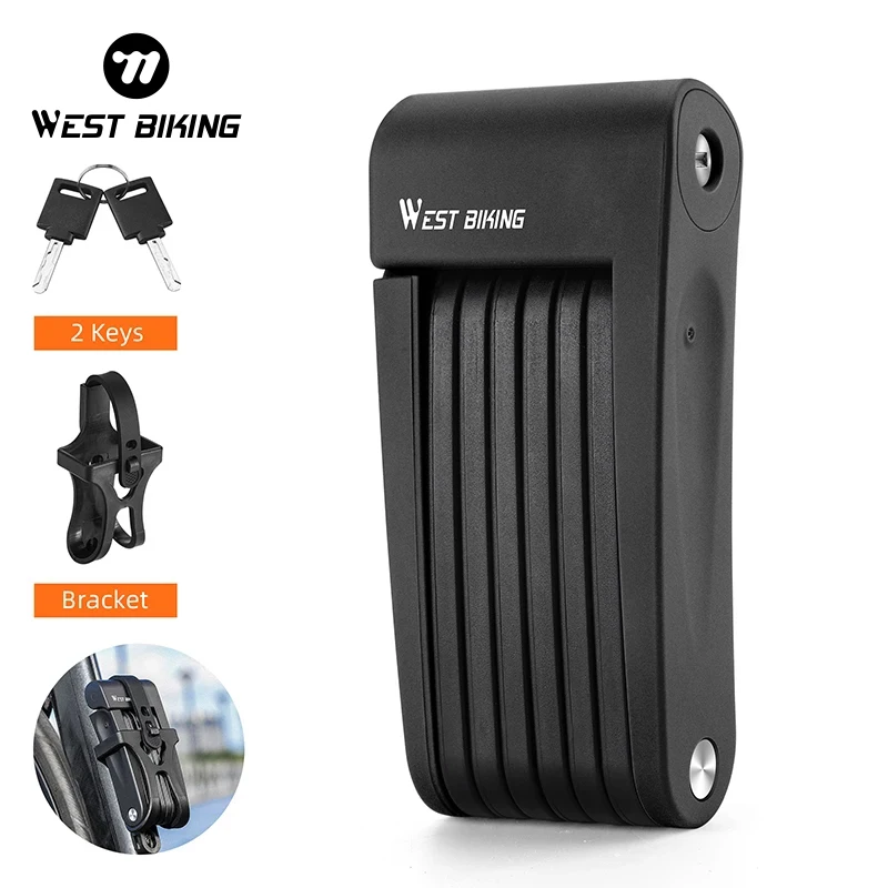 WEST-BIKING-Folding-Lock-Compact-Steel-Anti-Theft-Bicycle-Lock-for-E ...