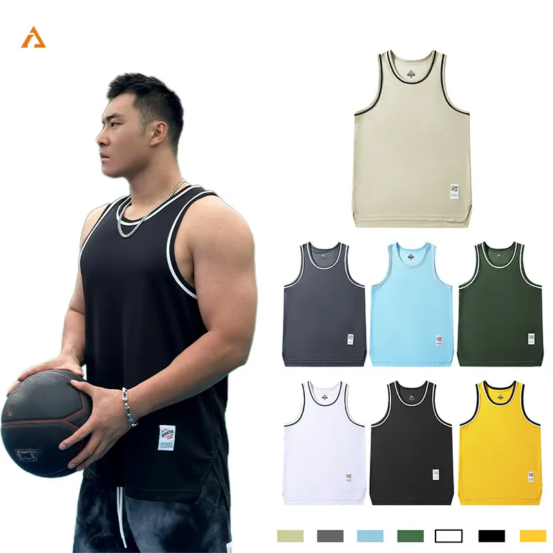 Men's Basketball Vest Clothing Oversized Sleeveless T-Shirt Sports ...