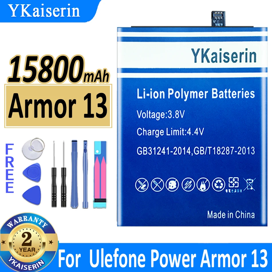 Ykaiserin Battery For Ulefone Power Armor 13 14 Armor13 Armor14 Battery ...