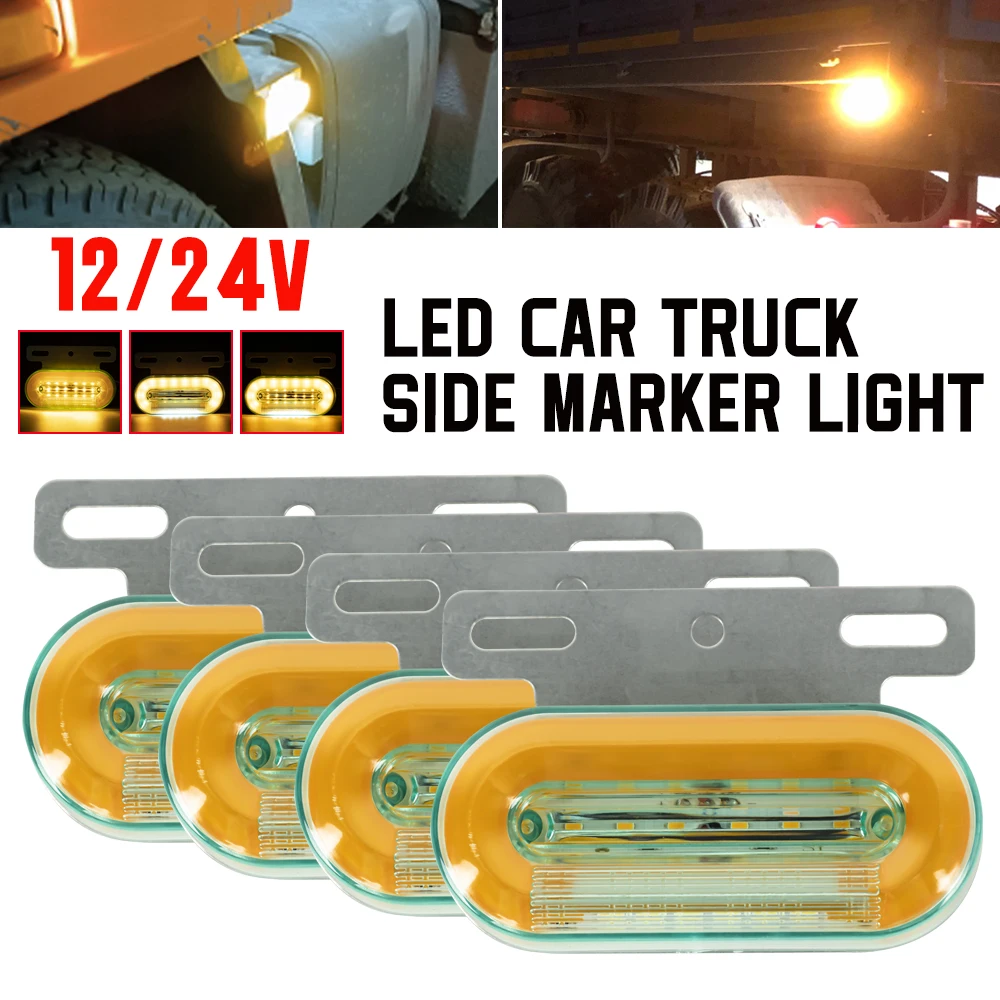 4 8/10pcs 12V 24V Leds Truck Side Marker Lights Car External Lights ...
